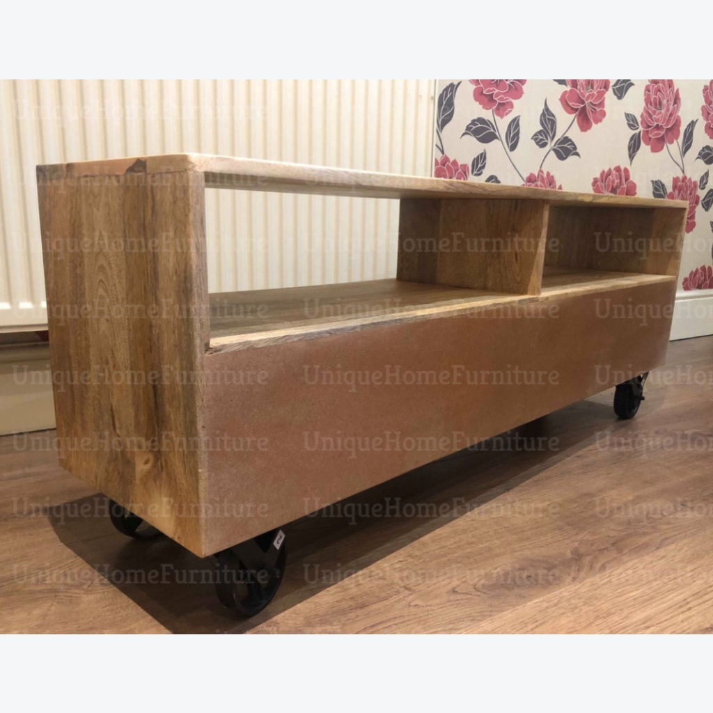 Industrial TV Unit Vintage Retro Stand Cinema Style Media Cabinet ...