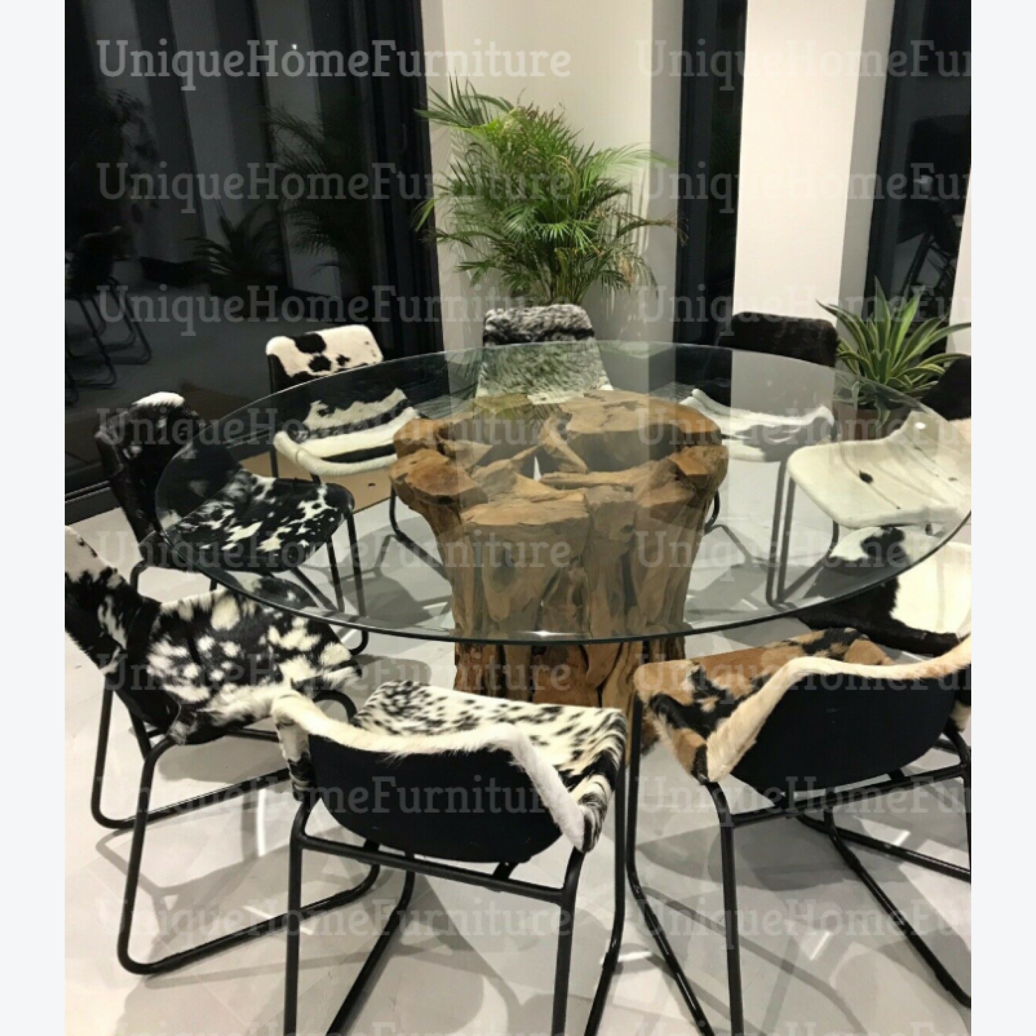 Leather Industrial Chairs Vintage Retro Kitchen Furniture Metal Dining ...