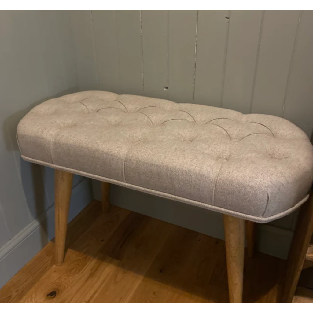 Nordic Hallway Bench Vintage Scandinavian Window Seat Rustic Solid Wood ...