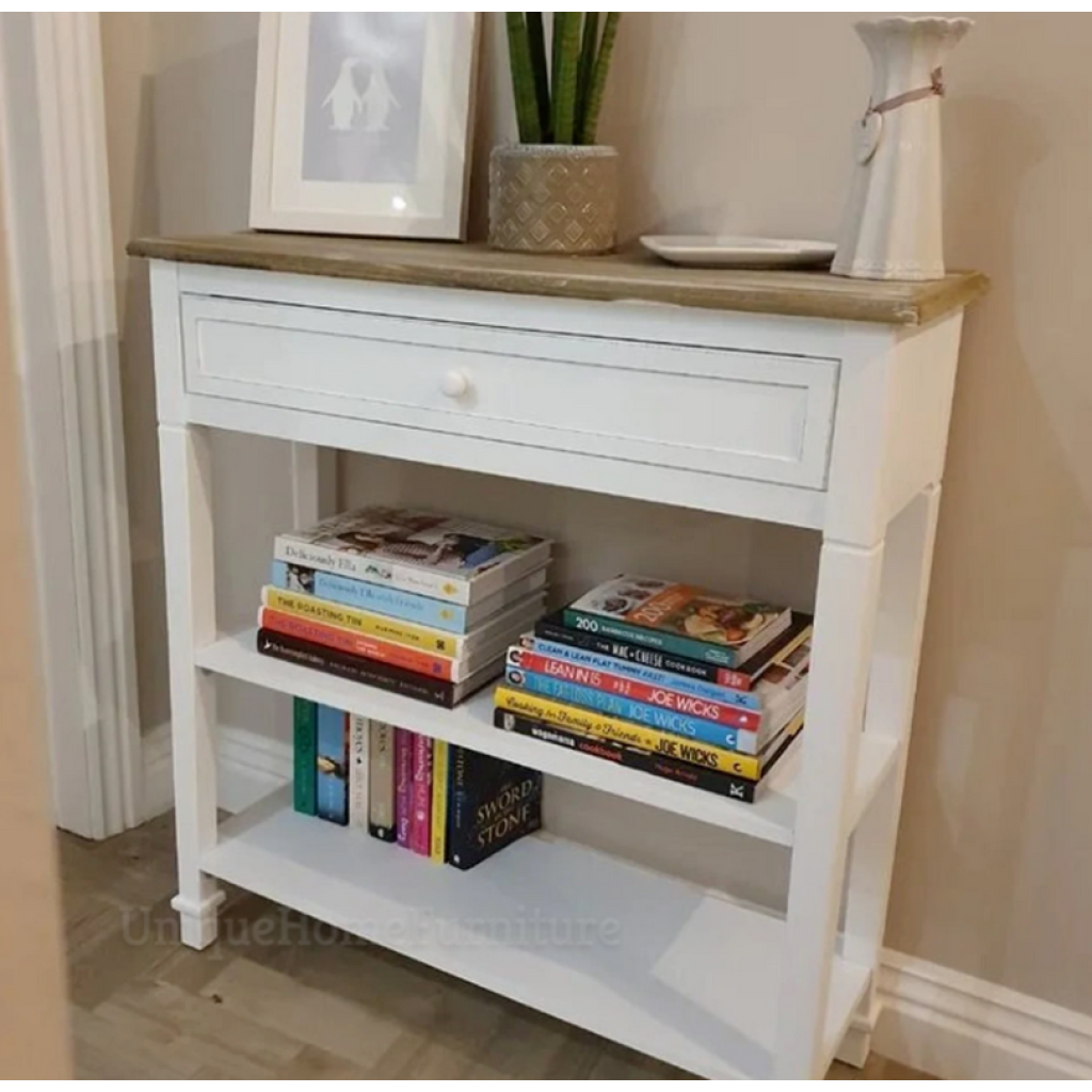 French Console Table Vintage Hallway Furniture Narrow Shabby Chic Shelf ...