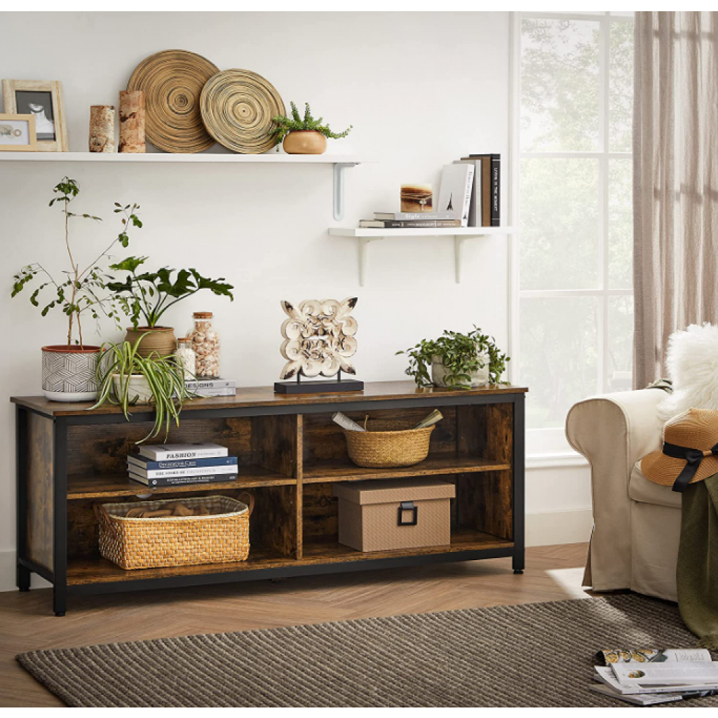 Industrial TV Stand Vintage Retro Style Media Cabinet Unit Rustic Metal ...