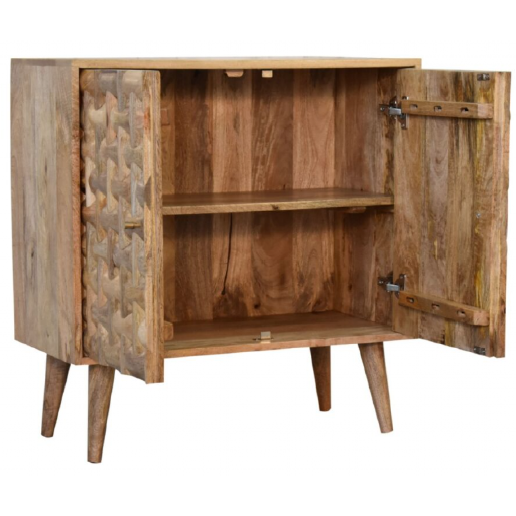 Scandinavian Side Cabinet Rustic Solid Wood Door Cupboard Nordic ...