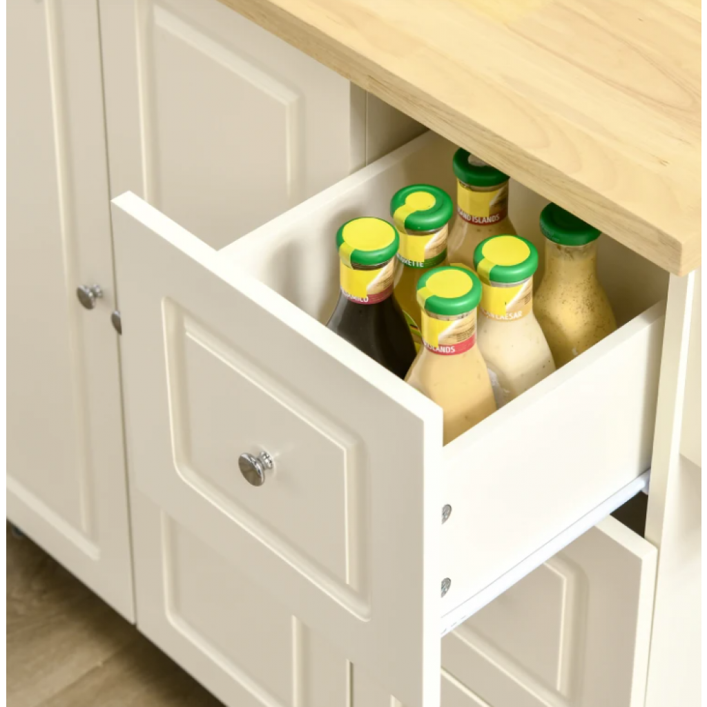Kitchen Island Unit Drop Leaf Breakfast Dining Table Cupboard Trolley ...