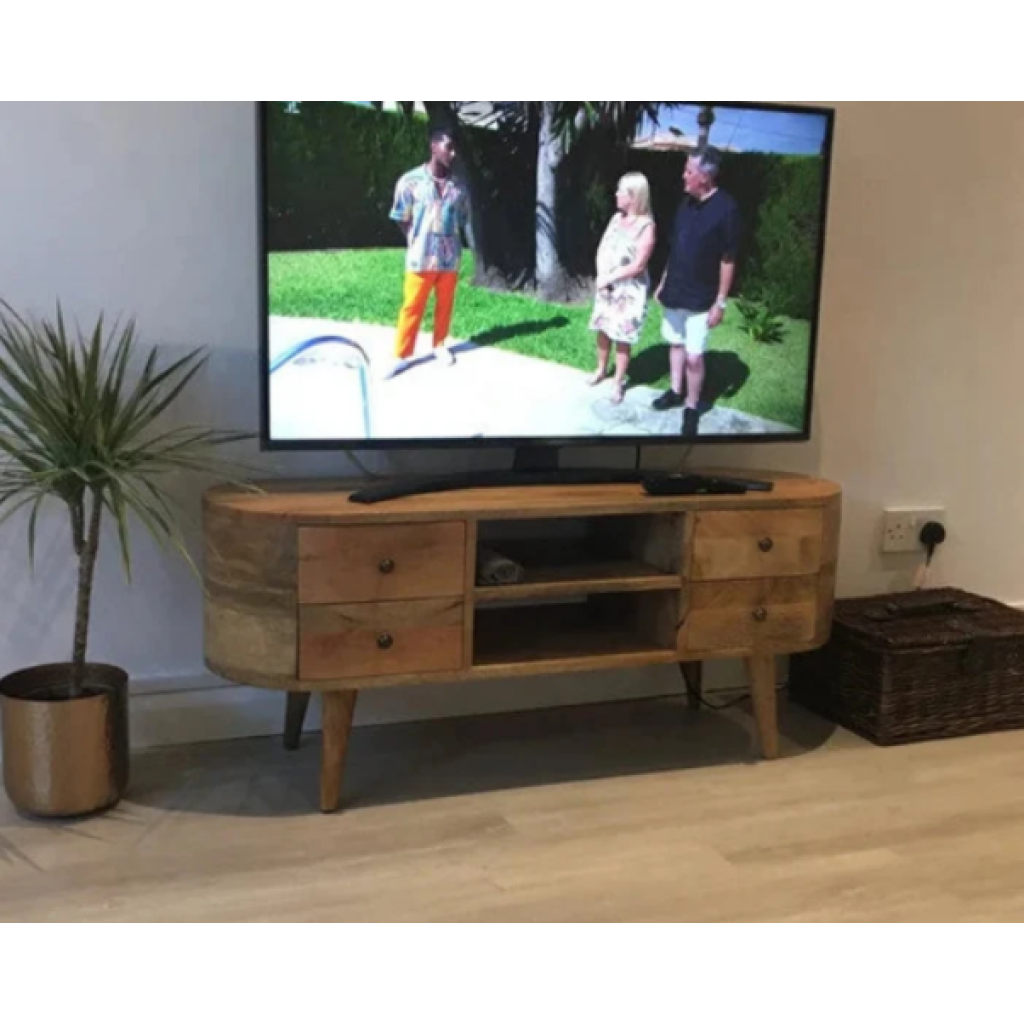 Scandinavian TV Stand Large Nordic Media Unit Mid Century Storage ...