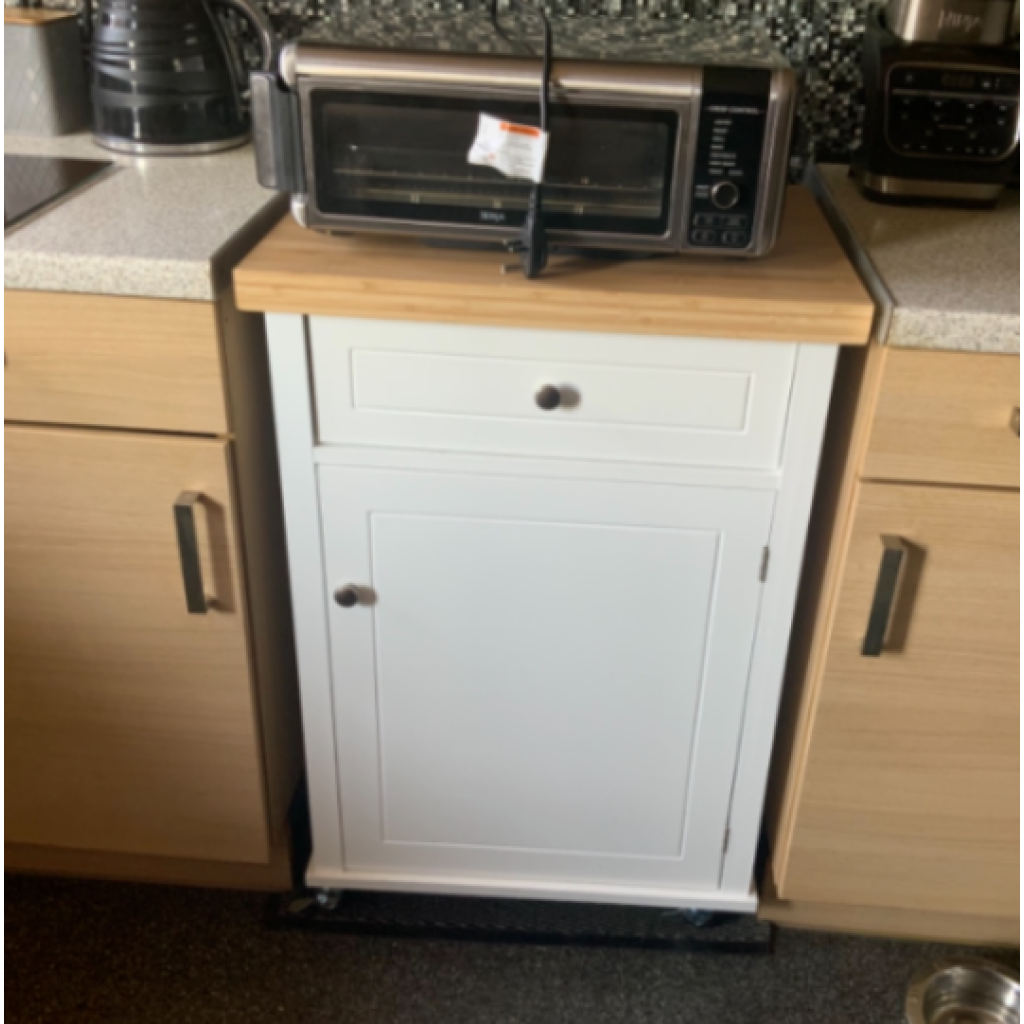 Small Kitchen Island Butchers Block Table Storage Cabinet Trolley ...