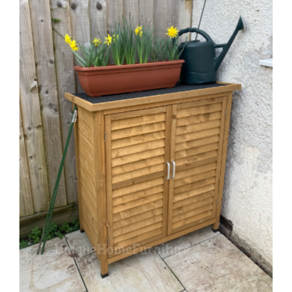 Small Wooden Shed Outdoor Storage Unit Utility Tools Box Garden Patio ...