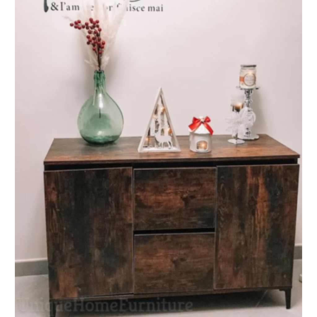 Industrial Storage Sideboard Vintage Cupboard Doors Rustic Metal Side ...
