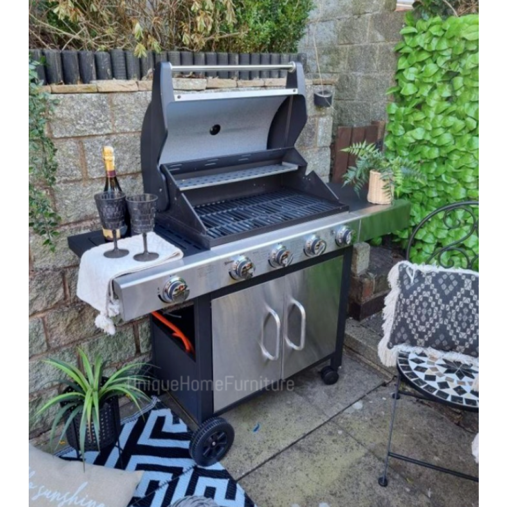 Large Gas BBQ Outdoor Garden Barbecue Stainless Steel Burner Grill ...