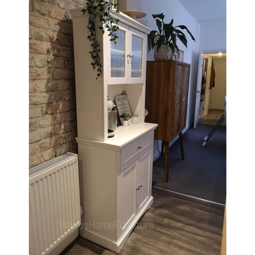 Kitchen Larder Unit Tall Storage Cupboard Modern White Pantry Cabinet ...