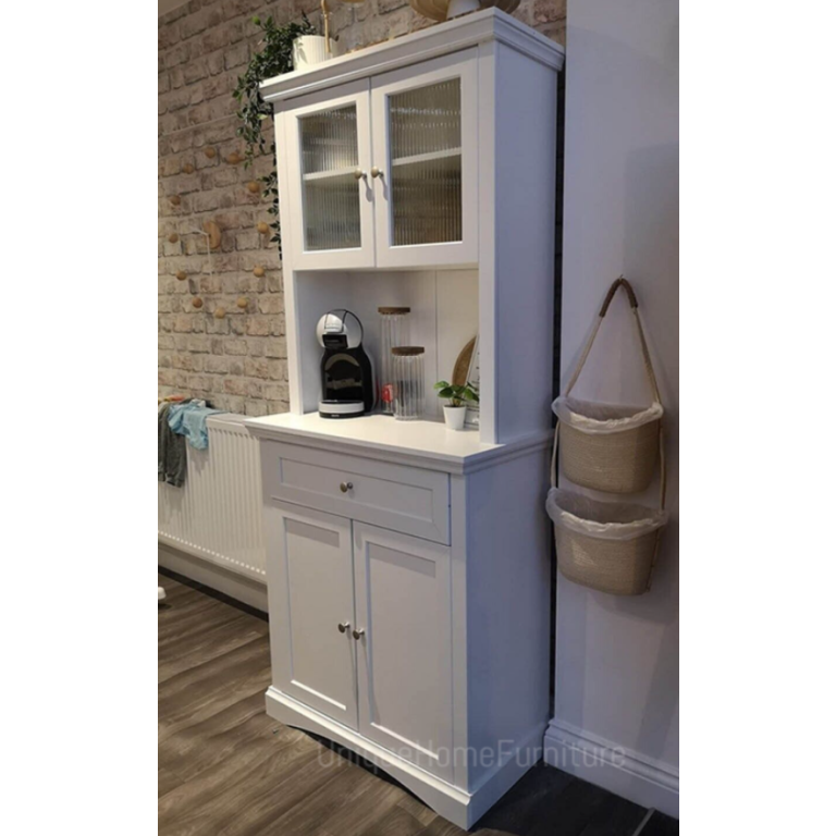 Kitchen Larder Unit Tall Storage Cupboard Modern White Pantry Cabinet ...