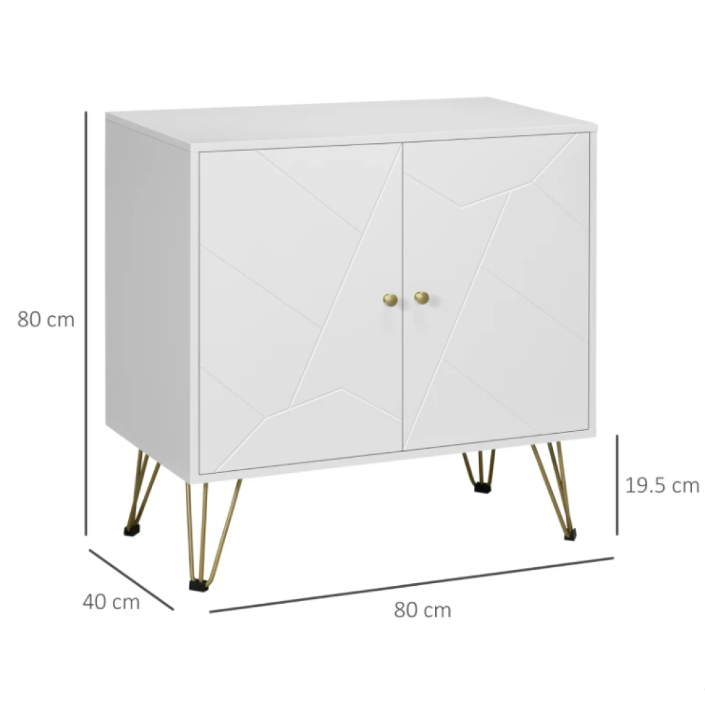 Small Storage Cupboard Modern Side Cabinet Industrial Style Shelf ...