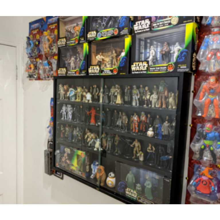 Display Wall Cabinet Glass Models Vitrine Collectors Storage Box ...