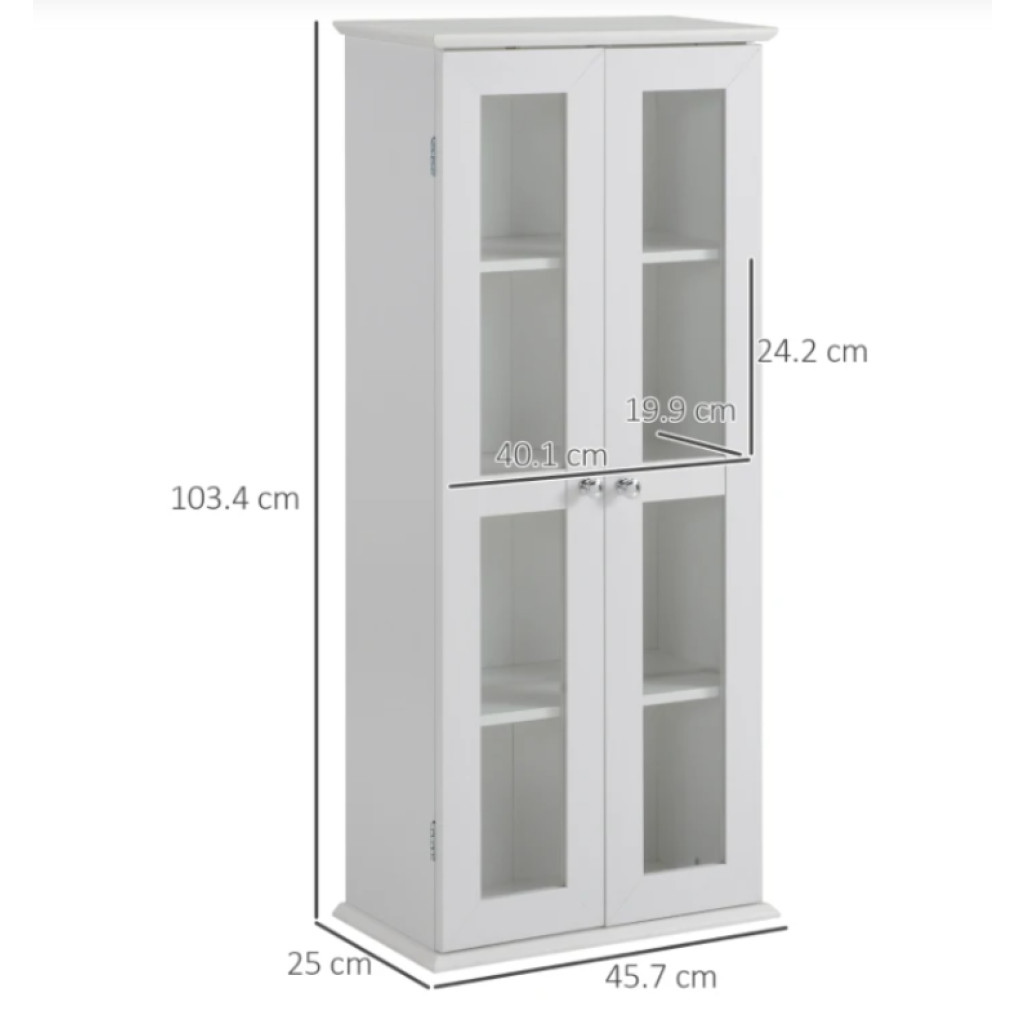 Media Storage Cabinet DVD CD Tall Display Cupboard Small Modern Shelf ...