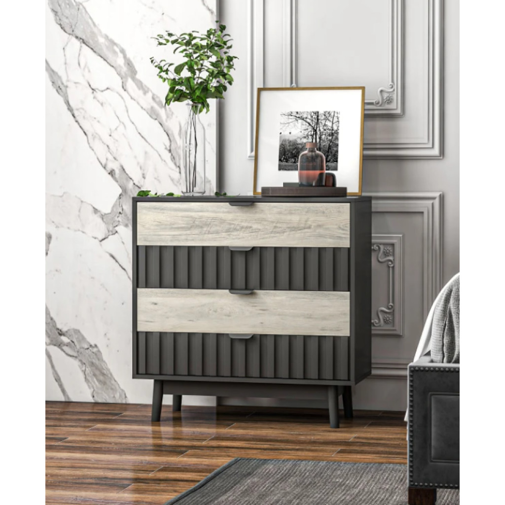 Modern Chest Drawers Rustic Storage Sideboard Bedroom Side Cabinet ...