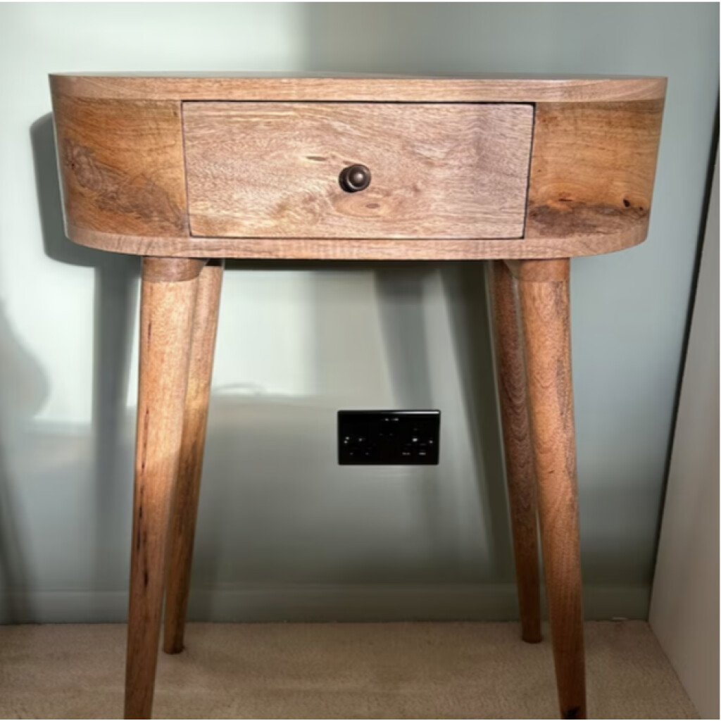 Small Console Table Mid Century Nordic Solid Wood Scandinavian Dressing ...
