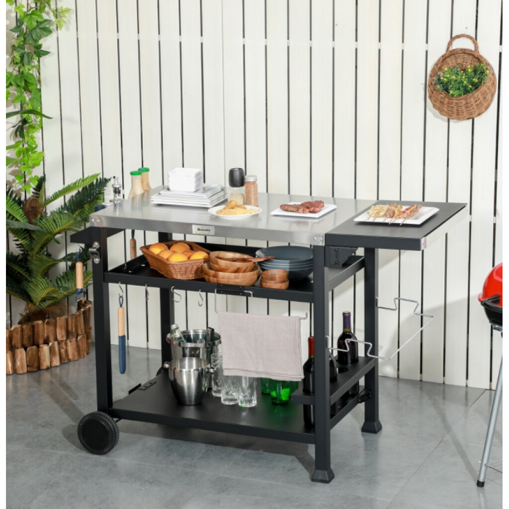 BBQ Bar Table Outdoor Garden Furniture Patio Kitchen Cupboard Storage ...