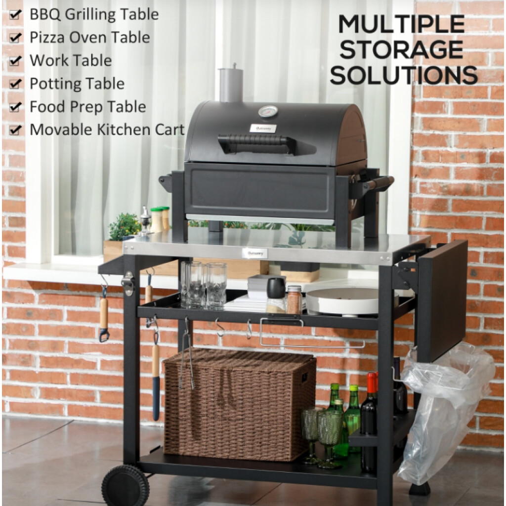 BBQ Bar Table Outdoor Garden Furniture Patio Kitchen Cupboard Storage ...