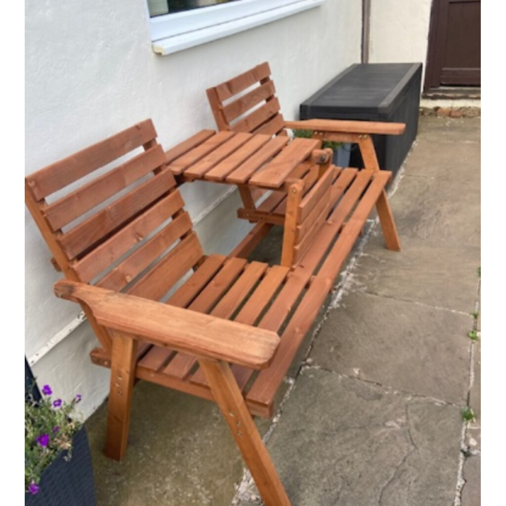 Rustic Garden Bench Outdoor Patio Loveseat 3/2 Seater Wooden Companion ...