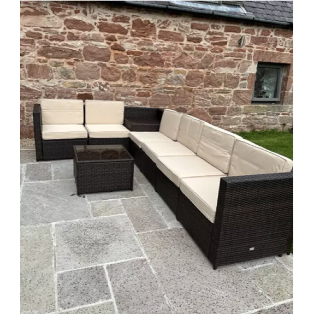 Rattan Corner Sofa Set Large Garden Patio Furniture Wicker Lounge ...