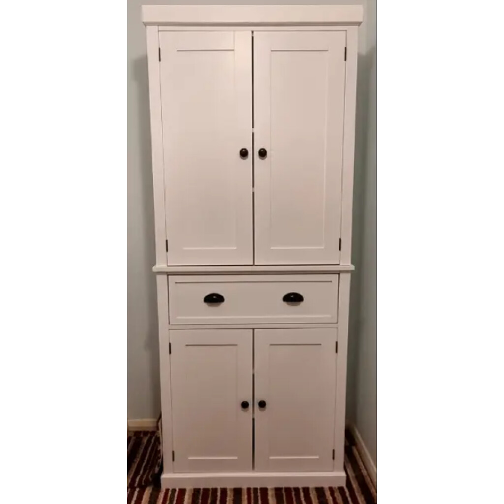 Tall Kitchen Cupboard Large Storage Larder Pantry Shelving Unit Dresser ...