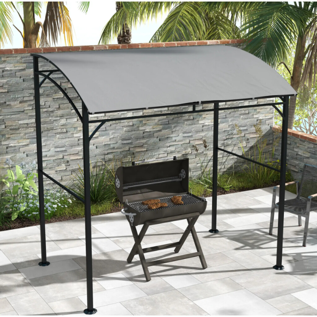 Small Garden Shelter Outdoor Patio Tent BBQ Grill Sun Shade Metal ...